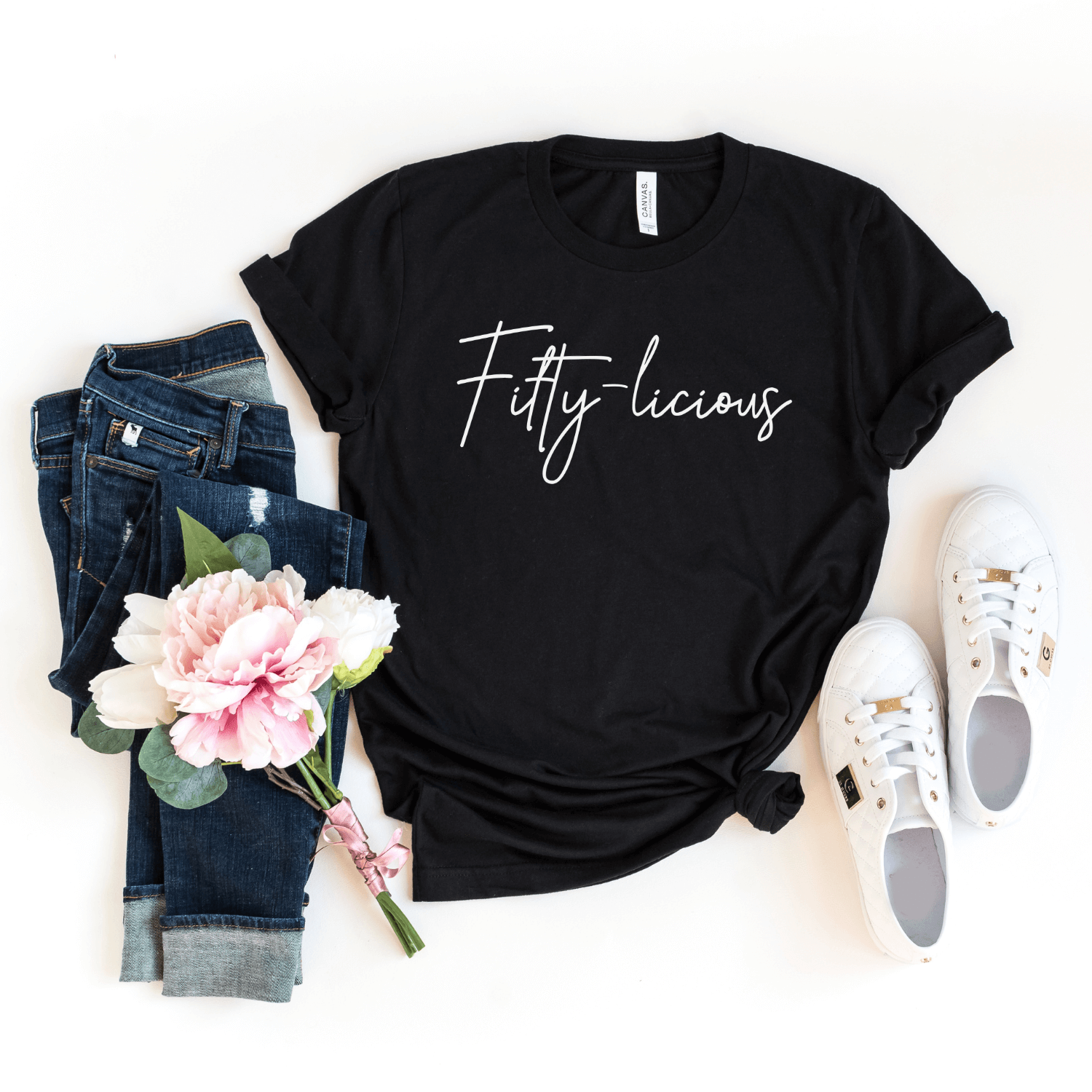 Fifty-licious T-Shirt | 50th Birthday Shirt | Gift for 50th Birthday ...
