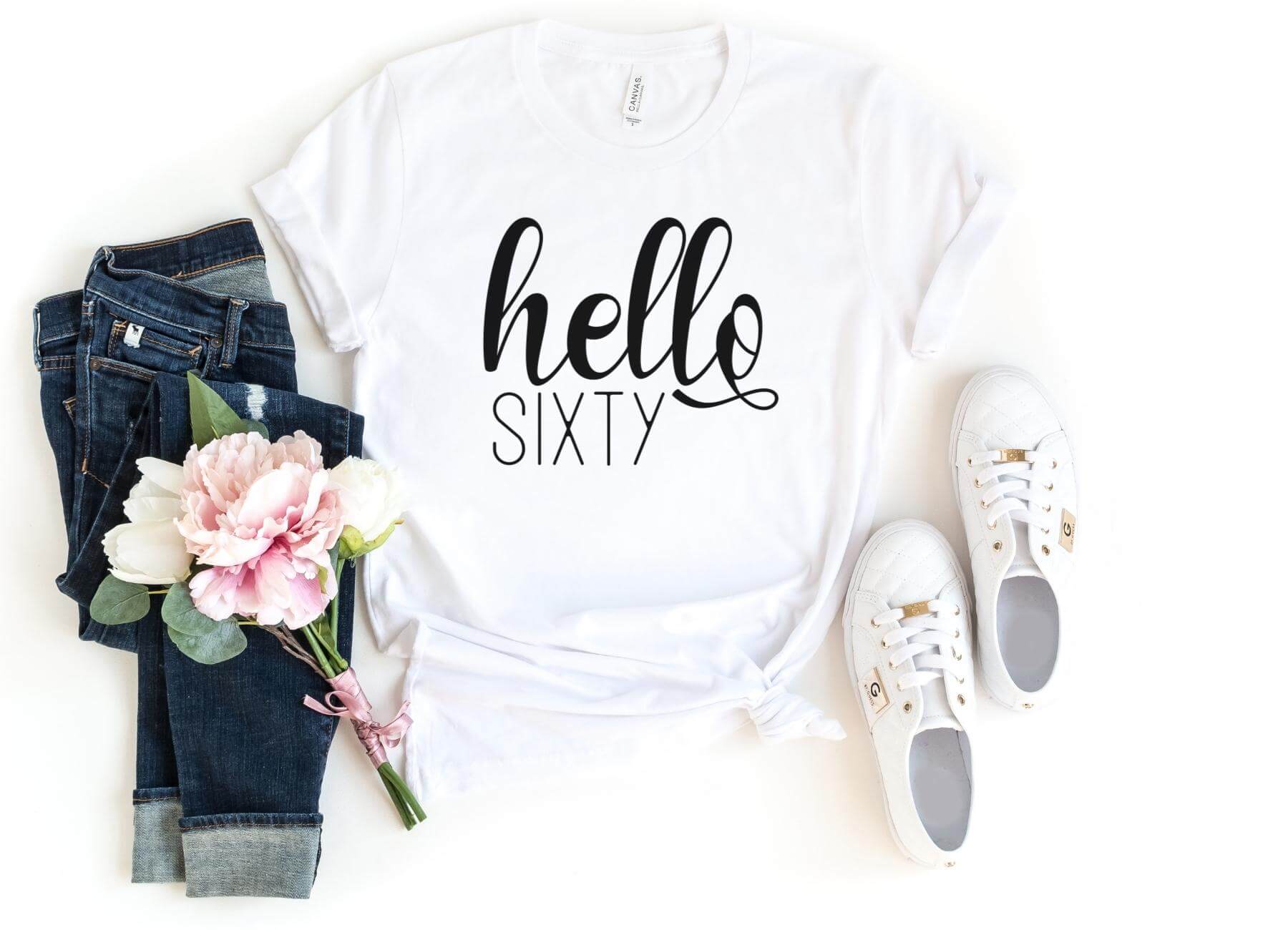 Hello Sixty T-Shirt | 60th Birthday Shirt | Gift for 60th Birthday ...