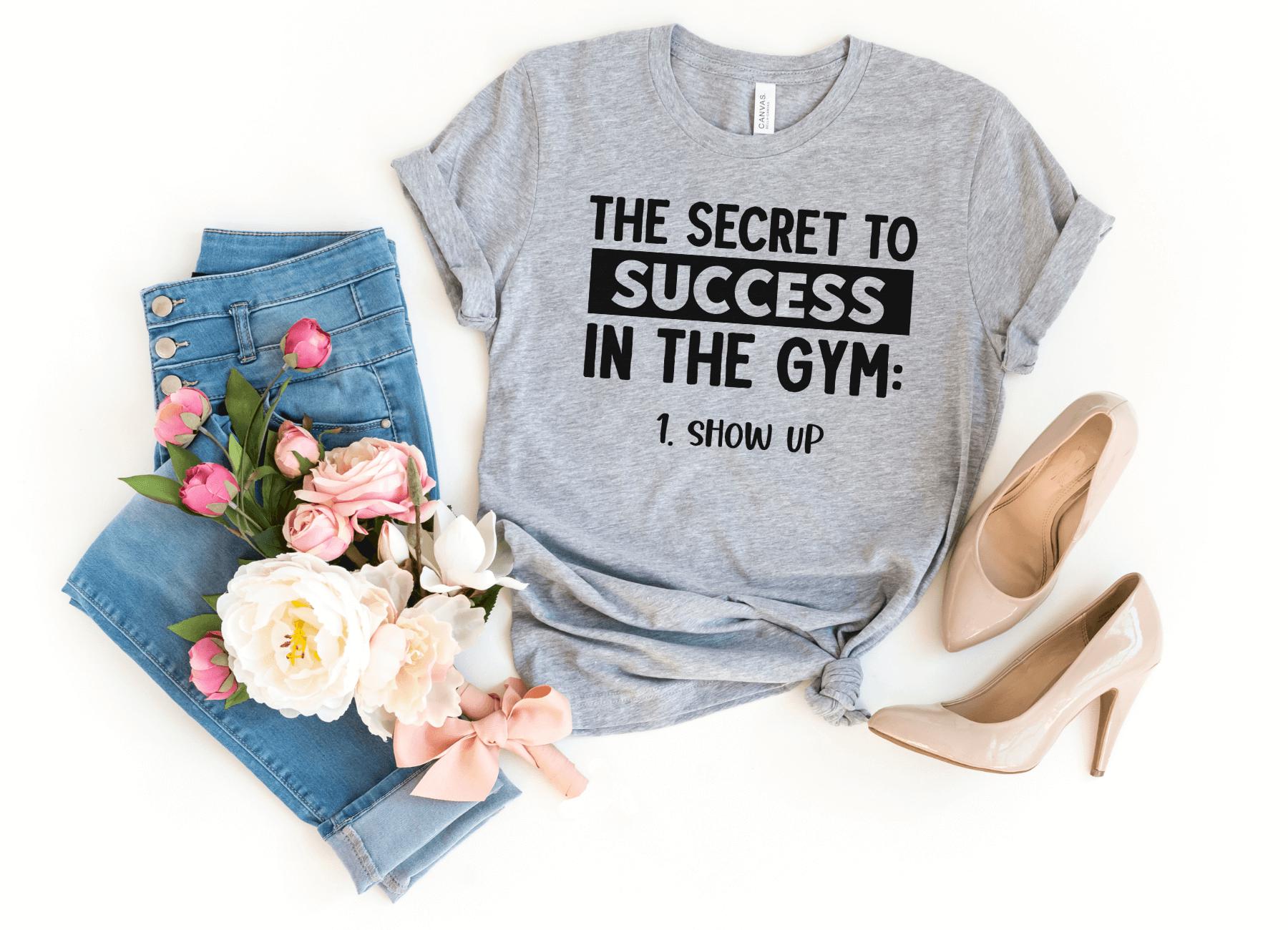 Gym T-Shirts | Secret to Success | Gym Shirts Funny | Gym Shirt Gifts ...